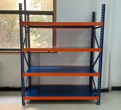 China Medium Duty Long Span Pallet Racking System 55x47mm Upright with 200-600kg Capacity per Level for sale