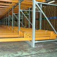 China OEM Orange Push Back Pallet Racking 4 Deep LIFO Storage 3000kg Capacity Heavy Duty Warehouse Rack for sale