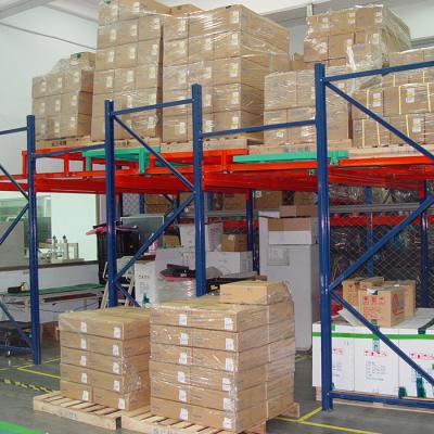 China Push Back Pallet Racking Heavy Duty Storage System 4000-21000kg Capacity Customizable Steel for sale
