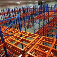 China OEM Orange Push Back Pallet Racking 4 Deep LIFO Storage 3000kg Capacity Heavy Duty Warehouse Rack for sale