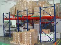 China OEM Blue Push Back Pallet Racking 5 Deep LIFO Storage 3000kg Heavy Duty Warehouse Racking System for sale