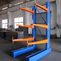 China Heavy-Duty Steel Cantilever Rack with Adjustable Arms and Powder Coated Finish for Warehouse Storage for sale