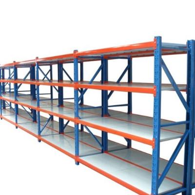 China Medium Duty Boltless Shelving Rack 100-500kg Capacity with 50mm Height Adjustment | 80×40mm Upright Section for sale