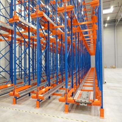 China Automated 2-Way 4-Way Radio Shuttle Racking System with 4000-21000kg Capacity for Cold Room Storage for sale