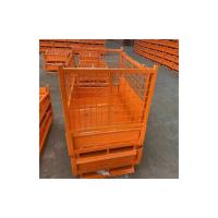 China Stackable Wire Mesh Storage Foldable Metal Cage Bins - Collapsible Steel Pallet Bins with Customizable Dimensions for sale