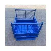 China Steel Collapsible Pallet Container - Stackable Rigid Wire Mesh Cage with Target Feet, Custom Dimensions for sale