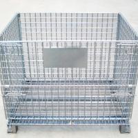 China Galvanized Collapsible Steel Mesh Storage Cage - Foldable Wire Mesh Pallet with Custom Dimensions and ESD Protection for sale