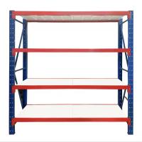 China Peterack Medium Duty Racking Warehouse Rack 4 Layers Metal Storage Long Span Structure Shelves for sale