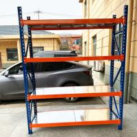 China Custom Medium Duty Steel Rack 55×47mm Upright with 200-600kg Capacity per Level Longspan Shelving System for sale