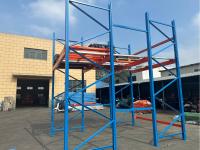 China OEM Blue Push Back Pallet Racking 5 Deep LIFO Storage 3000kg Heavy Duty Warehouse Racking System for sale