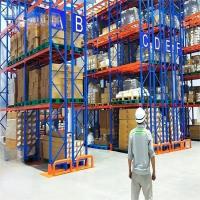 China Double Deep Pallet Rack Heavy Duty Storage System 2700-3800mm Aisle Width 21000kg Capacity for sale