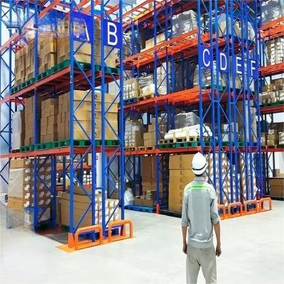 China Double Deep Pallet Rack Heavy Duty Storage System 2700-3800mm Aisle Width 21000kg Capacity for sale