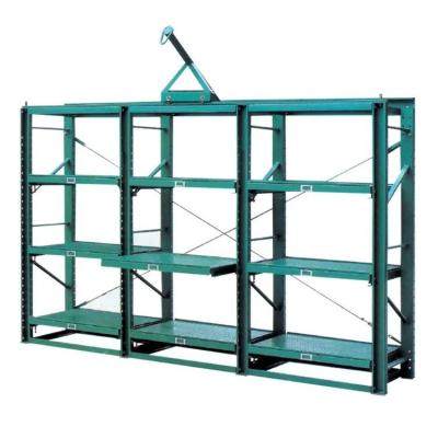 China 3-Layer Injection Mold Storage Rack - Custom Steel Industrial Racking System with Drawer Shelves for sale