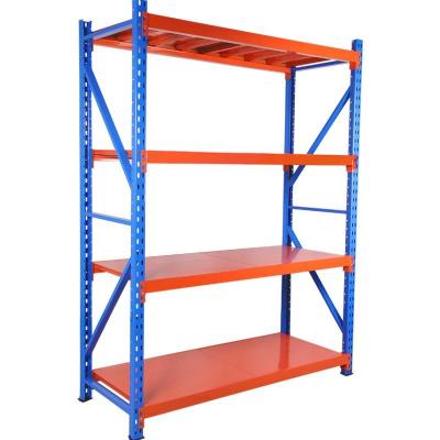 China Medium Duty Shelving Rack 200-600kg Capacity 55x47mm Upright Adjustable Warehouse Storage for sale