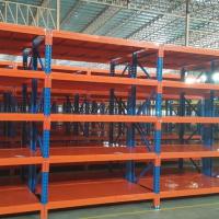 China Medium Duty Shelving Rack 200-600kg Capacity 55x47mm Upright Adjustable Warehouse Storage for sale