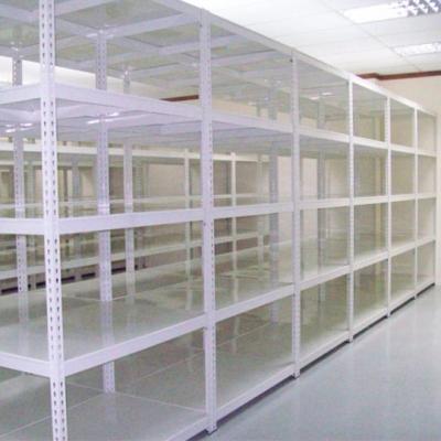 China Medium Duty Adjustable Metal Storage Rack 200-300kg Capacity 55x55mm Upright for Warehouse Garage for sale