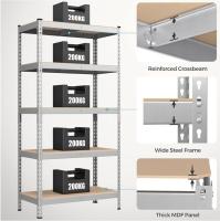 China 5-Tier Adjustable Steel Storage Shelf 70lbs Capacity with 32×32mm Angle Steel Uprights for sale