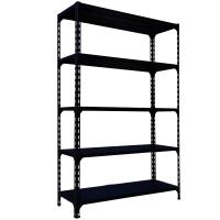 China Light Duty Boltless Shelving Angle Steel Rack 100-200kg Capacity with 50mm Height Adjustment for sale