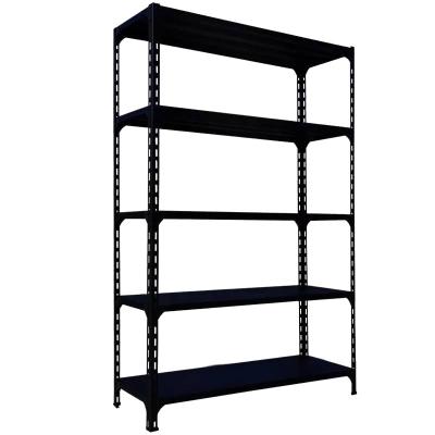 China Light Duty Boltless Shelving Angle Steel Rack 100-200kg Capacity with 50mm Height Adjustment for sale