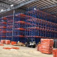 China Customizable Gravity Flow Pallet Rack 4-8 Layer Steel Storage System with Corrosion Protection for sale