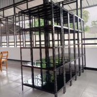 China Light Duty Steel Storage Rack 300 lbs Capacity with 100kg Layer Loading and Customizable Dimensions for sale