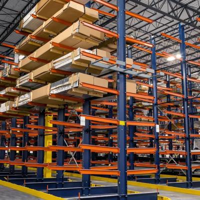 China Industrial Cantilever Rack System for Pipe Storage with 24-60 Inch Adjustable Arms and Corrosion Protection for sale