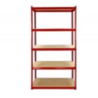 China Light Duty Rivet Steel Shelf Adjustable Metal Supermarket Display Rack 100kg Capacity for sale