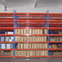 China Medium Duty Long Span Racking System 300kg Capacity Boltless Garage Storage Shelving Unit for sale