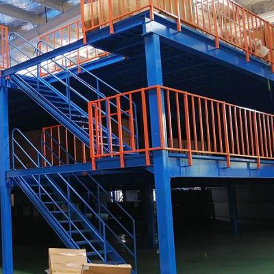 China Industrial Steel Mezzanine Floor Warehouse Storage System 2 Tier Customizable for sale