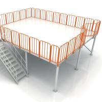 China Powder Coated Anti Corrosion Multi Tier Mezzanine Platform Warehouse Storage Rack System for sale