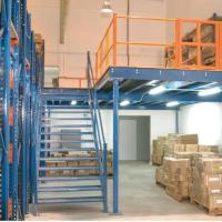 China Powder Coated Anti Corrosion Multi Tier Mezzanine Platform Warehouse Storage Rack System for sale