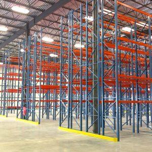 China Double Deep Heavy Duty Pallet Rack 500-4000kg Capacity Steel Storage System for sale