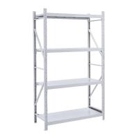 China Light Duty Boltless Metal Shelving Unit 100kg Capacity Angle Steel Storage Rack Customizable Size for sale
