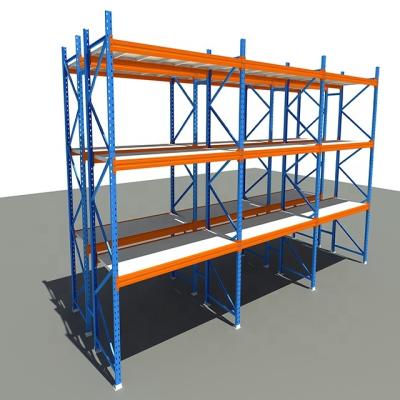 China Heavy Duty Pallet Rack Steel Storage Shelving Adjustable 4000kg Capacity Warehouse Racking for sale