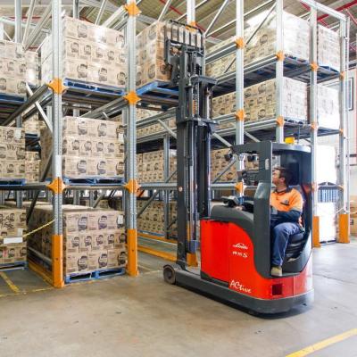 China Space Optimized Drive-In Storage Racking Heavy Duty System for Full Pallet Industrial Warehouse Storage for sale