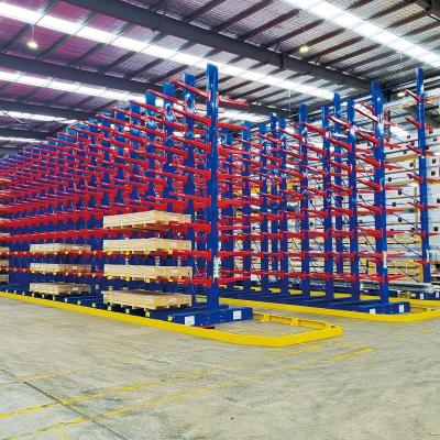 China Industrial Cantilever Shelving Adjustable Heavy Duty Long Material Storage Rack CE for sale