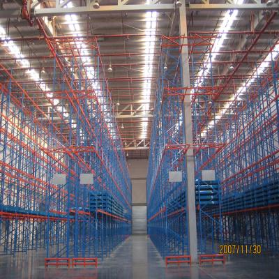 China Multi Layer Drive In Pallet Rack System 80-90% Space Utilization Cold Room Shuttle Racking for sale