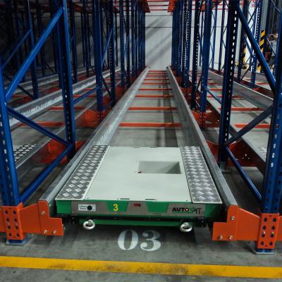China Automatic Radio Shuttle Pallet Racking System 1500kg Warehouse Storage Pallet Shuttle Rack warehouse rack shuttle automatic shuttle rack four way shuttle rack, for sale