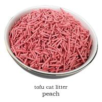 China 1.5mm Natural Peach Scent Tofu Cat Litter - Dust-Free, Flushable, High Absorption for Multi-Cat Homes for sale