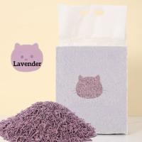 China Natural Lavender Cat Litter with High Absorbency and Fast Clumping - Strip Type Dust-Free Formula for Pet Care for sale
