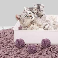 China Starhong Lavender Cat Litter 1.5mm-2.0mm Strip Type with Strong Odor Control and High Absorbency for sale