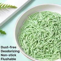 China Sustainable Tea Potty Cat Litter 0.2cm Plant Based Green Tea Formula with 1.5mm-2.0mm Granule Sizes for sale