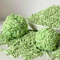 China Green Tea Cat Litter 100% Dust-Free Flushable with Superior Absorbency for Multiple Cats for sale