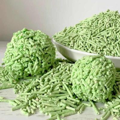 China Green Tea Cat Litter 100% Dust-Free Flushable with Superior Absorbency for Multiple Cats for sale