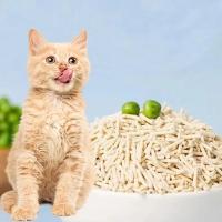 China High Absorbent Flushable Tofu Cat Litter 100% Natural Eco-Friendly Strip Type Dust Free Pet Supply for sale