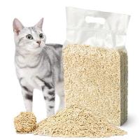 China Natural Tofu Cat Litter 1.5mm Flushable Fast Clumping Deodorization Dust-Free Pet Supplies for sale