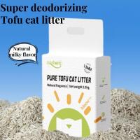 China Soybean Tofu Cat Litter 1.5mm-2.0mm Strip Shape | Eco-Friendly Flushable Pet Litter with ISO9001 Certification for sale