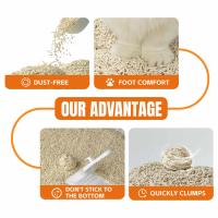 China Agglomerated Tofu Natural Cat Litter Deodorizing Low Dust 0.3cm for sale