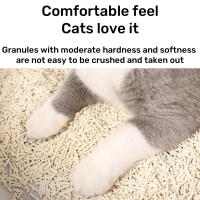 China Flushable Natural Tofu Clumping Cat Litter 1.5mm-2.0mm with 6 Color Options and ISO9001 Certification for sale