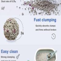 China OEM Bentonite Cat Litter 0.8mm-3.8mm Dust Free Ball Shape Strong Clumping Odor Control for sale